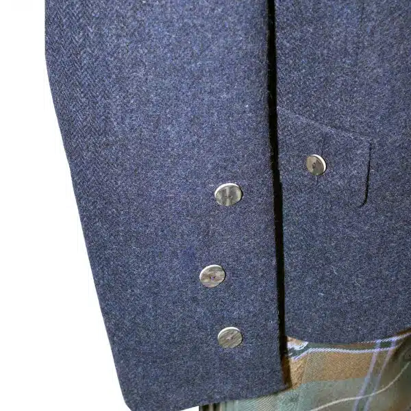 Braemar Style Lomond Blue Tweed Jacket & Vest - Henderson Imports