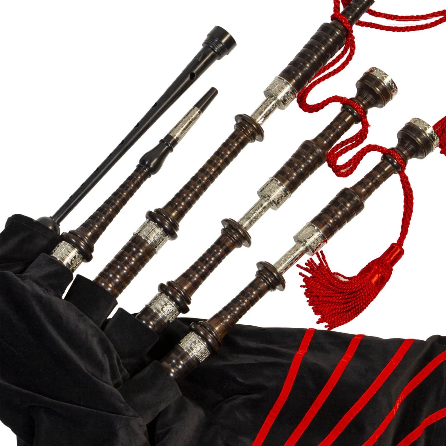 Wallace Classic 5 Bagpipes with Engraved Nickel - Rampant Lion ...