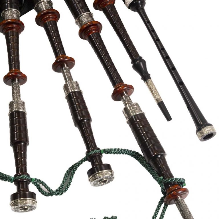 Naill DN2CBE Bagpipes - Cocobolo Mounts & Acanthus Engraving ...
